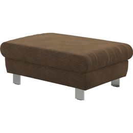 Hocker COTTA "Komaris" Gr. B/H/T: 100 cm x 45 cm x 65 cm, Cord, braun (espresso) Modern, Bodenfreiheit 12,5 cm