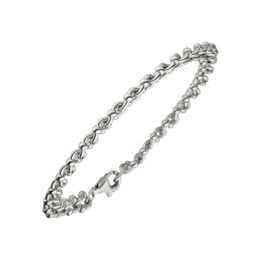 Jobo Damen Silberarmband, 21cm, Silber 925 (Sterlingsilber), silber, Silber 925 (Sterlingsilber), Armbänder, 925 Silber 21 cm