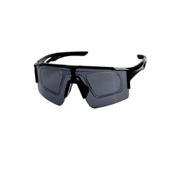 F 2 Sonnenbrille F2 schwarz Damen Brillen Accessoires Trendige Sportbrille inkl. Clip zur Verglasung, Halbrand
