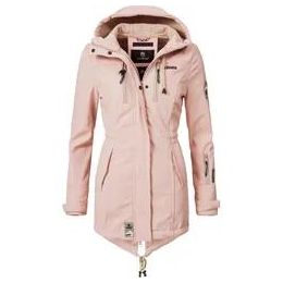 Funktionsmantel Marikoo "Zimtzicke" Gr. L (40), rosa Damen Mäntel sportlicher Softshell Parka mit Kapuze