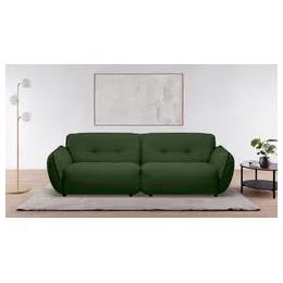 4-Sitzer BETYPE "Be Fluffy" Sofas Gr. B/H/T: 283cm x 87cm x 120cm, Chenille, grün (dunkelgrün) Softes Sitzgefühl, moderne Kedernaht, hochwertiger Bezug