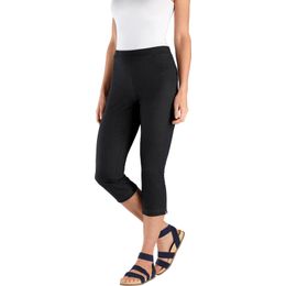 Damen Caprihose in Jeans-Optik schwarz, Größe 46