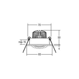 Brumberg LED-Einbaustrahler Berrie-R, 3000K, on/off, chrom