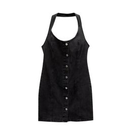 Pull&Bear Pull&bear Kleid Damen Gr&ouml;&szlig;e 38 black denim Winterkleid