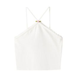 Bershka Top Damen Gr&ouml;&szlig;e M/L gr&uuml;n / rosa / offwhite