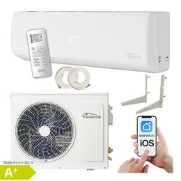 TroniTechnik® Dalvik 2 Klimaanlage Set Split mit WiFi/App Funktion Klimagerät - Kühlen A++/ Heizen A+ -12000 BTU/h, Fernbedienung, inkl. Halterung