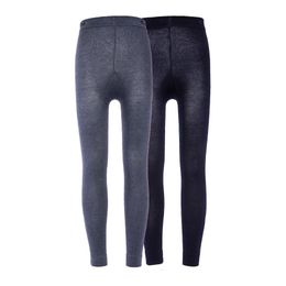 Ewers Leggings Mädchen Größe 152/164 taubenblau / dunkelblau