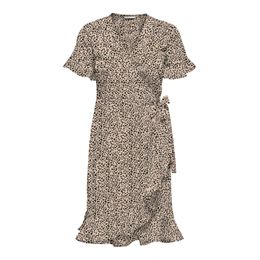 Only Kleid 'OLIVIA' Damen Gr&ouml;&szlig;e 42 dunkelbeige / schwarz Winterkleid
