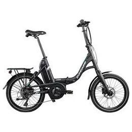 Zündapp E-Bike ZÜNDAPP "X100" E-Bikes Gr. 45cm, 20 Zoll (50,80cm), schwarz (schwarz, türkis) Pedelec, Elektrofahrrad für Damen u. Herren