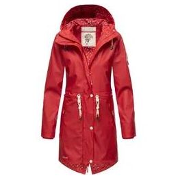 Regenjacke Navahoo "Tropical Stormoo" Gr. XS (34), rot Damen Jacken modischer Outdoor Regenmantel