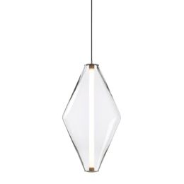 Bomma Buoy Pendant Double Cone Clear/Silver Casambi