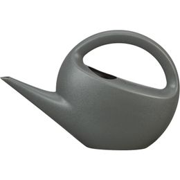 Smilla, Gießkanne aus Kunststoff, Farbe: Matt Anthracite, 33,5 cm Breite, 9,6 cm Tiefe, 22,2 cm hoch, 1,6 l Vol. - Scheurich