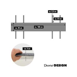 DuneDesign 2x FILZ Bierbank Auflage zum Wenden 180 x28x2cm Polster Bierzeltgarnitur Auflage