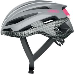 Rennradhelm Abus "STORMCHASER" Helme Gr. L Kopfumfang: 59 cm - 61 cm, grau (zigzag grey) Fahrradhelme