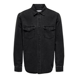 Only & Sons Only & Sons Hemd 'BANE' Herren Größe S grey denim