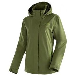 Outdoorjacke Maier Sports "Metor rec W" Gr. 20, grün (moosgrün) Damen Jacken Regenjacke wasserdicht mit Kapuze, 2 Taschen außen, Innentasche