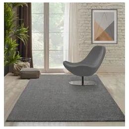 Hochflor-Teppich MERINOS "Forest 340", grau, B:160cm H:25mm L:230cm, Polypropylen (PP), Teppiche, Shaggy, uni meliert, sehr dicht und weich, Wohnzimmer