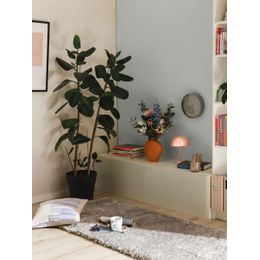 benuta Pop Hochflor Shaggyteppich Ava Grau 80x250 cm - Bettvorleger für Schlafzimmer