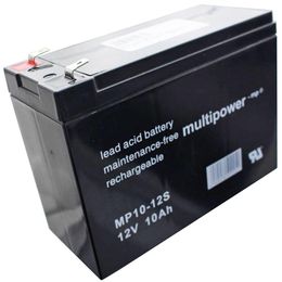 MP10-12S Multipower Blei Akku 12 Volt 10000mAh, 6-FM-10, 12V 10-9AH/20HR