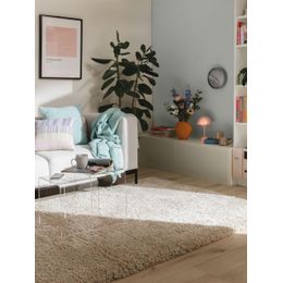 benuta Pop Hochflor Shaggyteppich Ava Beige 120x170 cm - Hochflor Teppich für Wohnzimmer