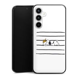 DeinDesign Galaxy A35 5G Handy Silikon H&uuml;lle Case schwarz Handyh&uuml;lle Snoopy Dog Peanuts