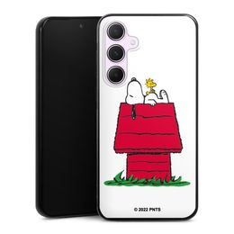 DeinDesign Galaxy A55 5G Handy Silikon H&uuml;lle Case schwarz Handyh&uuml;lle Snoopy Peanuts Official Licensed Product