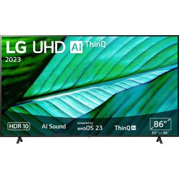 F (A bis G) LG LED-Fernseher Fernseher UHD,α5 Gen6 4K AI-Prozessor,Direct LED,AI Sound,AI Brightness Control schwarz LED Fernseher