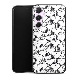 DeinDesign Galaxy A55 5G Handy Silikon H&uuml;lle Case schwarz Handyh&uuml;lle Peanuts Snoopy Muster
