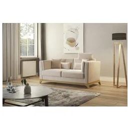 2,5-Sitzer Home Affaire "Viva" Sofas Gr. B/H/T: 183 cm x 84 cm x 93 cm, Luxus-Microfaser ALTARA NUBUCK, mit Kopfstütze, braun (macciato) wahlweise mit Holzrahmen aus Eiche