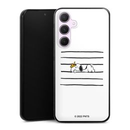 DeinDesign Galaxy A55 5G Handy Silikon H&uuml;lle Case schwarz Handyh&uuml;lle Snoopy Dog Peanuts
