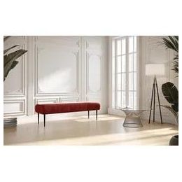 2,5-Sitzer Places of Style Sofas Gr. B/H/T: 139cm x 52cm x 54cm, Luxus-Microfaser ALTARA NUBUCK, rot (bordeaux) mit Knopfheftung,in verschieden Stoffarten