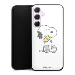 DeinDesign Galaxy A55 5G Handy Silikon H&uuml;lle Case schwarz Handyh&uuml;lle Snoopy Love Peanuts