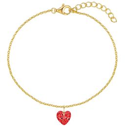 Rafaela Donata Silberarmband Herz gelbgold, mit Zirkonia
