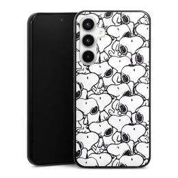 DeinDesign Galaxy A35 5G Handy Silikon H&uuml;lle Case schwarz Handyh&uuml;lle Peanuts Snoopy Muster