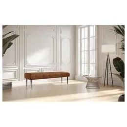 2,5-Sitzer Places of Style Sofas Gr. B/H/T: 139cm x 52cm x 54cm, Luxus-Microfaser Vintageoptik, braun (cognac) mit Knopfheftung,in verschieden Stoffarten