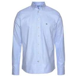 Langarmhemd Fynch-Hatton Gr. XXXL (64/66), N-Gr, blau (hellblau-kariert) Herren Hemden mit Button-Down-Kragen