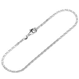 NKlaus Silberarmband Armband 925 Sterling Silber 19cm S Panzerkette dia (1 Stück), Made in Germany, silberfarben