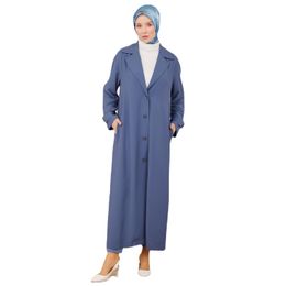 ARMİNE Langmantel Armine Topcoat – Moderne und elegante Hijab-Mode, blau, 40, Blau
