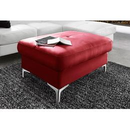 Hocker COTTA "Sammy" Gr. B/H/T: 95 cm x 47 cm x 64 cm, NaturLEDER, rot Lederhocker Polsterhocker Weitere Hocker