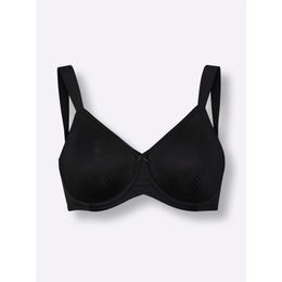 Triumph Damen Minimizer-BH mit B&uuml;gel und glatten Cups, schwarz, Gr&ouml;&szlig;e 80G