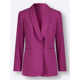 WITT Damen Blazer in langer Form, magenta, Gr&ouml;&szlig;e 46