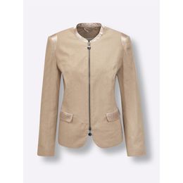 CREATION L PREMIUM Witt Damen Leinenblazer mit Viskose-Futter, beige, Gr&ouml;&szlig;e 38
