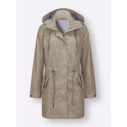 WITT Damen Parka mit Jerseyfutter in Melange-Optik, schlamm, Gr&ouml;&szlig;e 52
