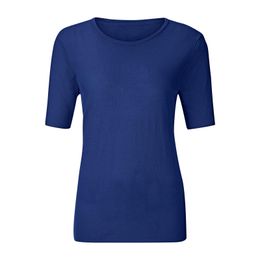 WITT Damen Twin-Set mit gerippten Abschl&uuml;ssen, royalblau, Gr&ouml;&szlig;e 52