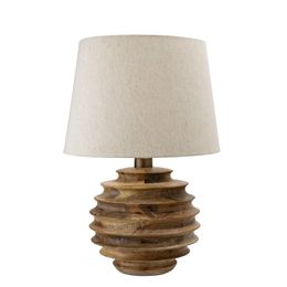 Bloomingville Tischlampe Svale aus Mangoholz, Ø 38,5 cm, Höhe 54 cm, natur