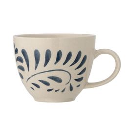 Bloomingville Heikki Tasse, Steingut, Ø 9,5 x H7,5 cm, blau