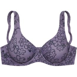 Nuance by Lascana Damen T-Shirt-BH, marine-bedruckt, Gr&ouml;&szlig;e 75D
