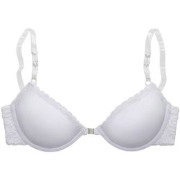 Lascana Damen Push-up-BH, wei&szlig;, Gr&ouml;&szlig;e 80B