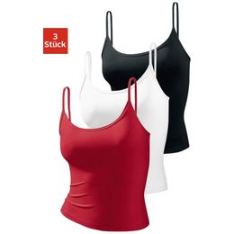 Vivance Active by Lascana Damen Unterhemd, rot, schwarz, wei&szlig;, Gr&ouml;&szlig;e 32/34
