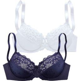 petite fleur by Lascana Damen B&uuml;gel-BH, marine+wei&szlig;, Gr&ouml;&szlig;e 85B